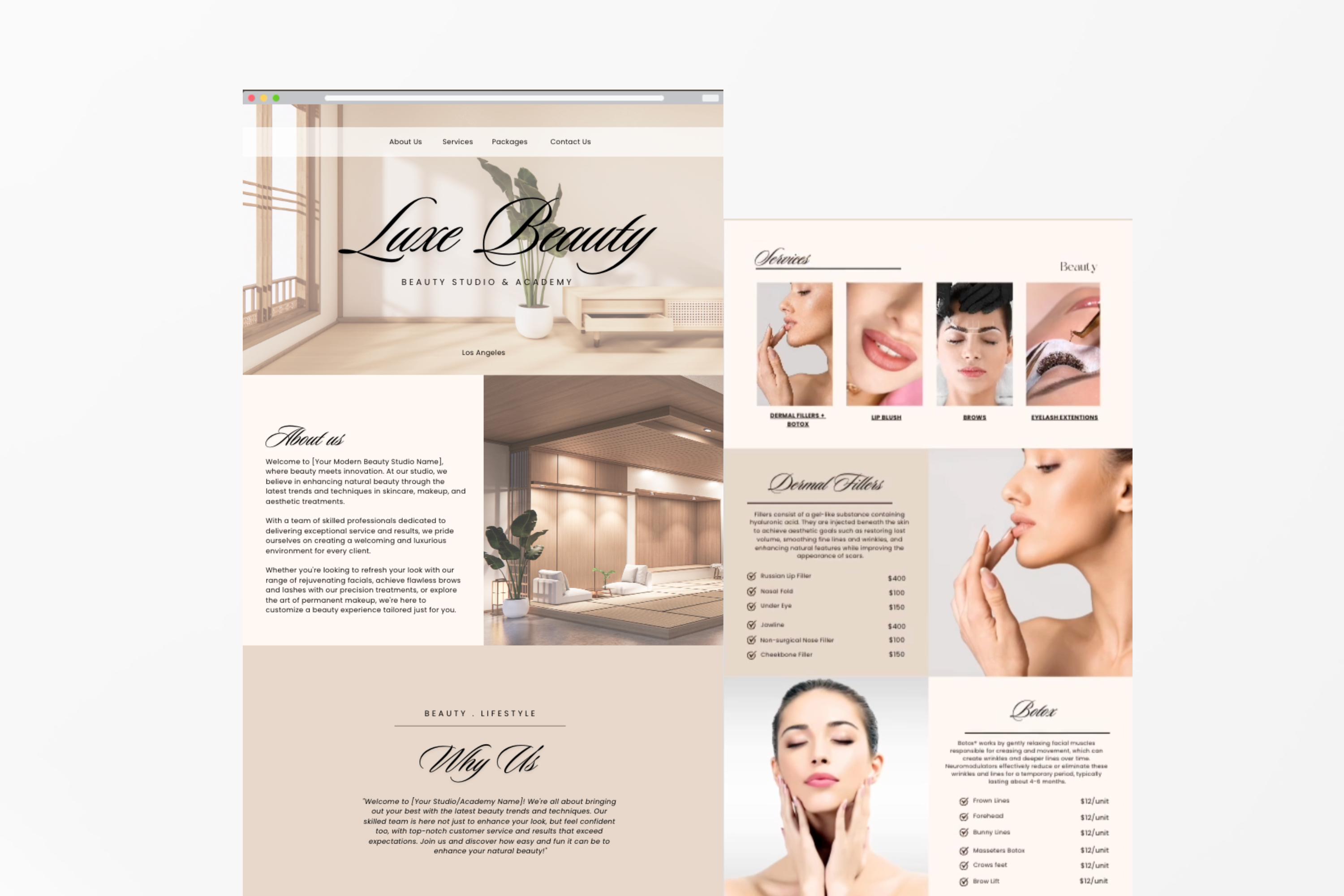 Luxury Beauty Website Template for Lip Blush, PMU Artists, Beauty ...