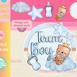 Team Boy Png Sublimation Design, Gender Reveal Png, Gender Party Png ...