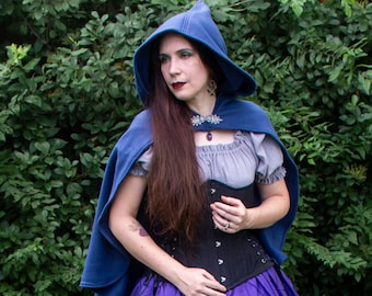 Black Rogue Cape Renaissance Clothing Halloween Costume Ren Faire Garb ...