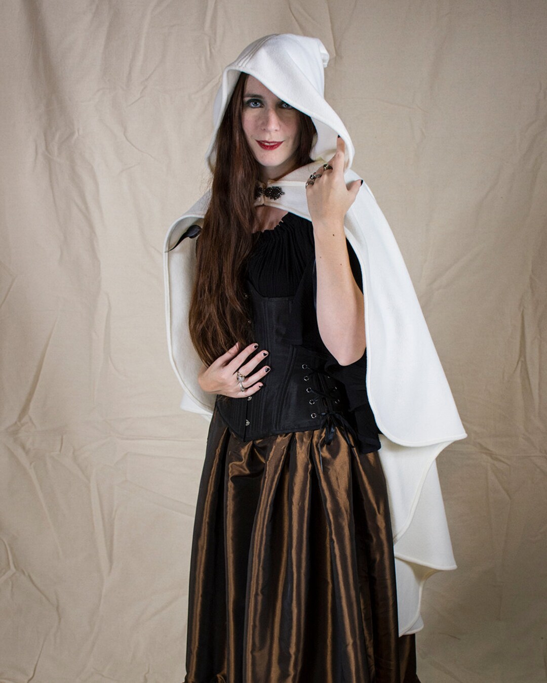 Ivory Rogue Cape, Renaissance Clothing, Halloween Costume, Ren Faire ...