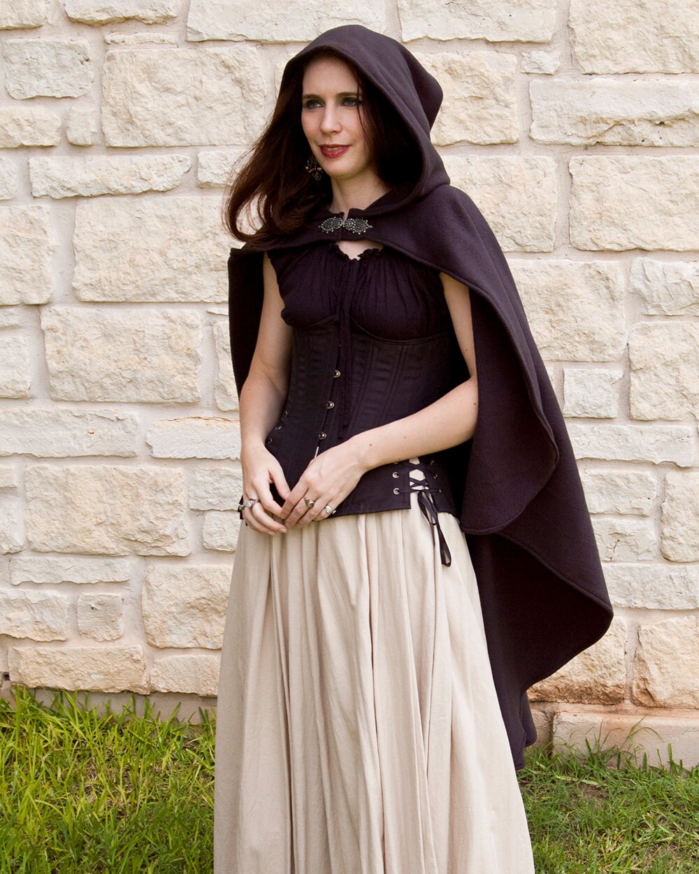 Black Rogue Cape - Renaissance Clothing - Halloween Costume - Ren Faire ...