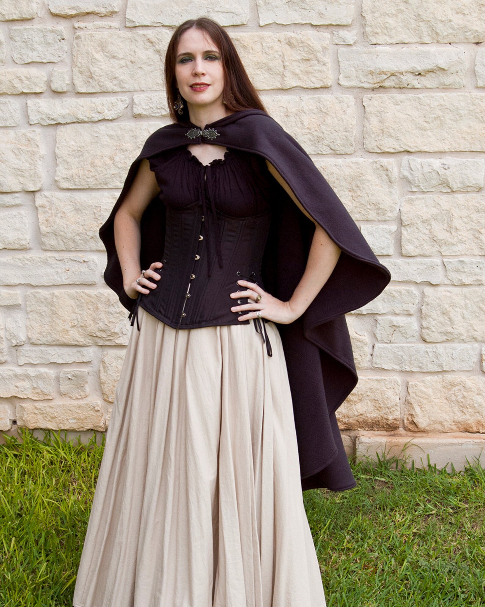 Black Rogue Cape - Renaissance Clothing - Halloween Costume - Ren Faire ...