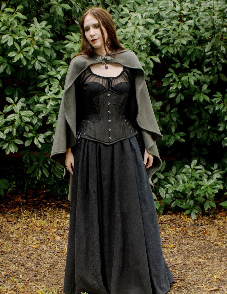Slate Grey Rogue Cape - Halloween Costume - Renaissance Cloak ...