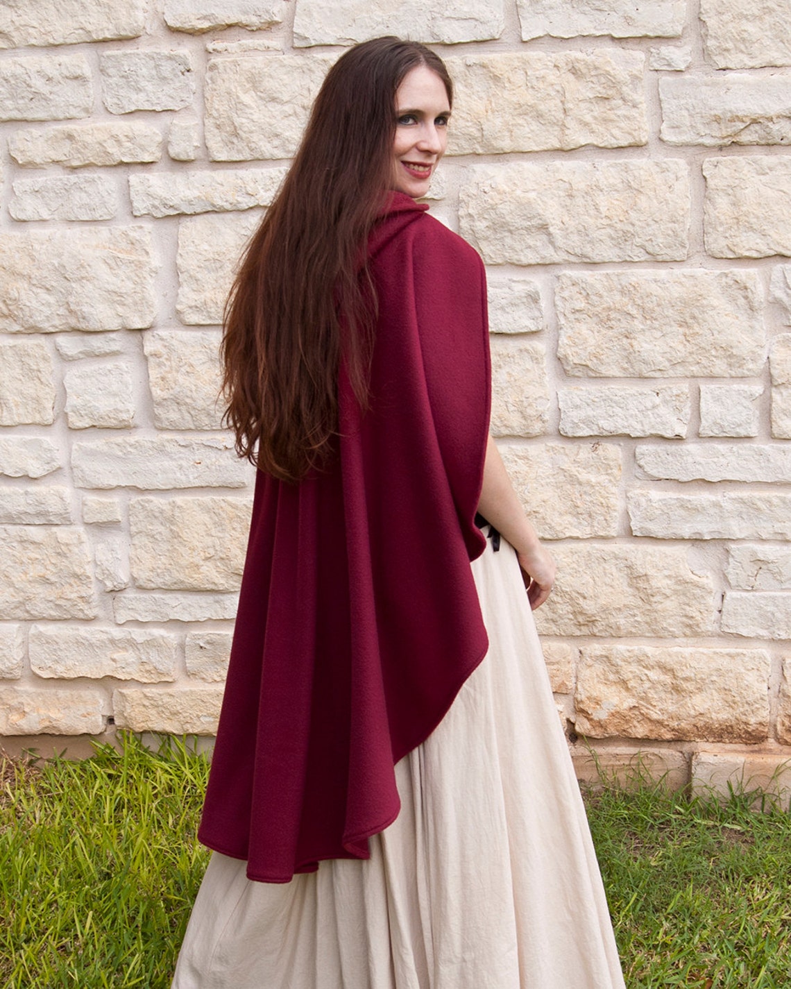 Burgundy Rogue Cape - Renaissance Clothing - Halloween Costume - Ren ...