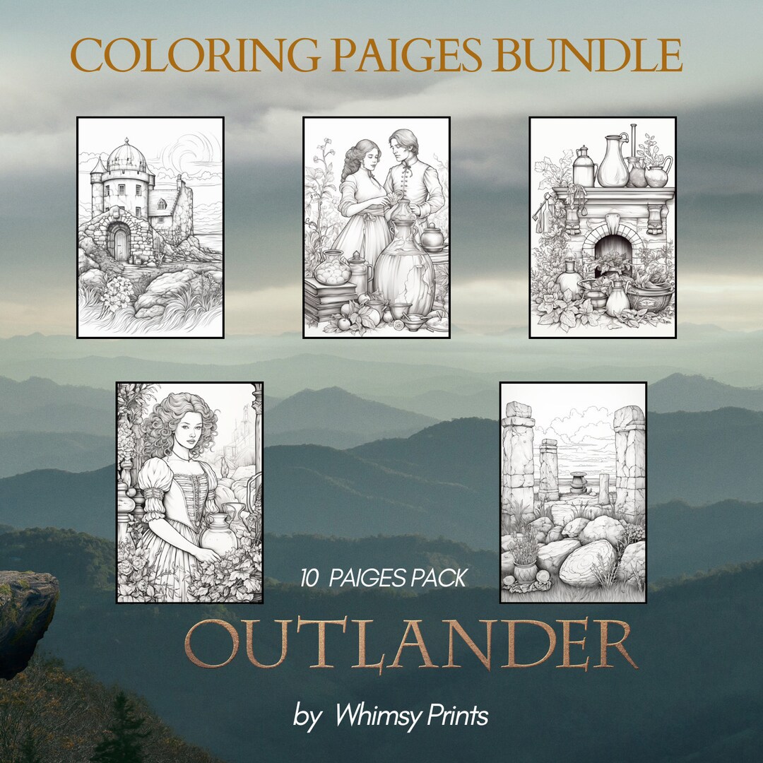 Outlander Printable Happy Adult Coloring Book Pages Sassenach Scotland ...