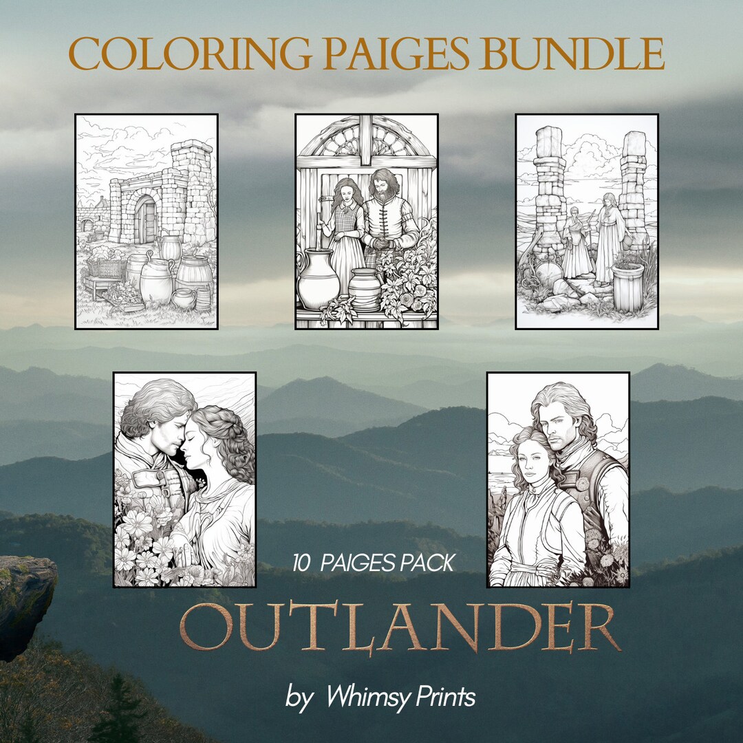 Outlander Printable Happy Adult Coloring Book Pages Sassenach Scotland ...