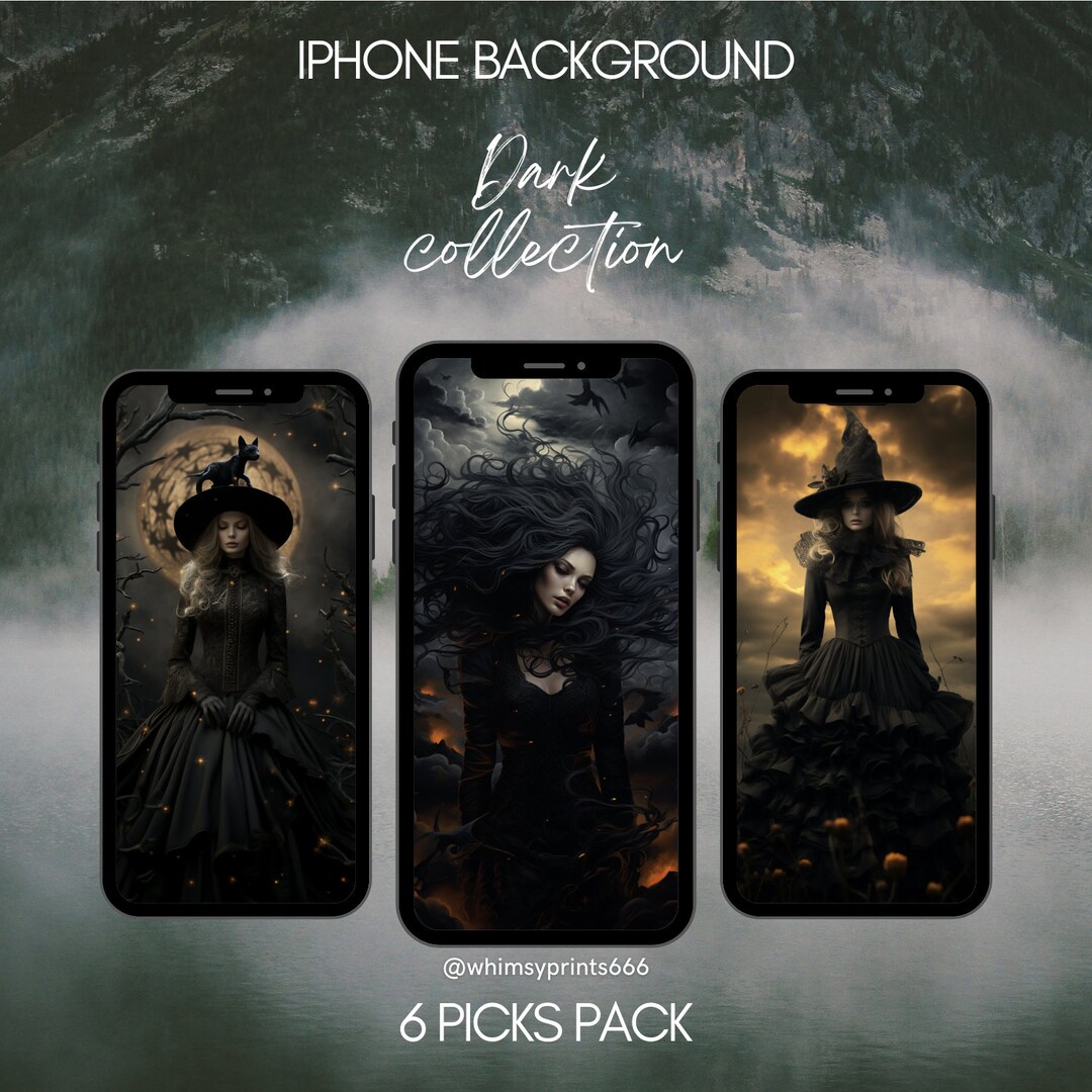 Dark Witch Smartphone iPhone Wallpaper Background Collection 6xset ...