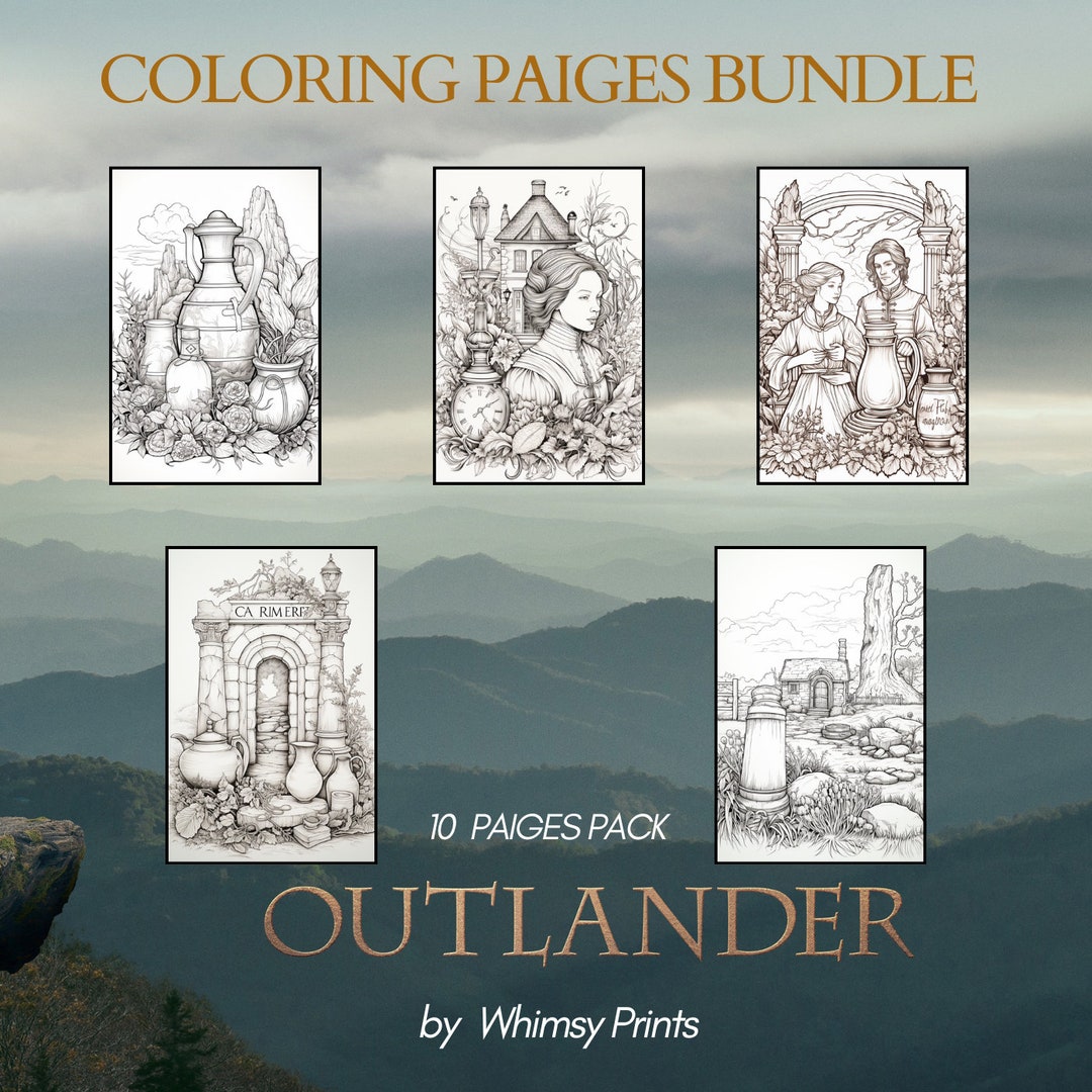 Outlander Printable Happy Adult Coloring Book Pages Sassenach Scotland ...