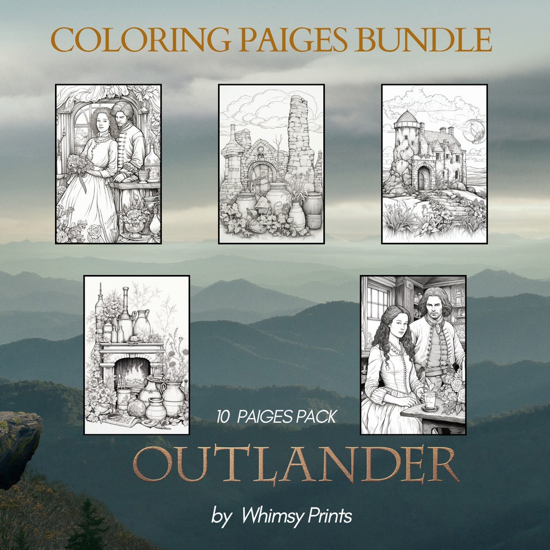 Outlander Printable Happy Adult Coloring Book Pages Sassenach Scotland ...