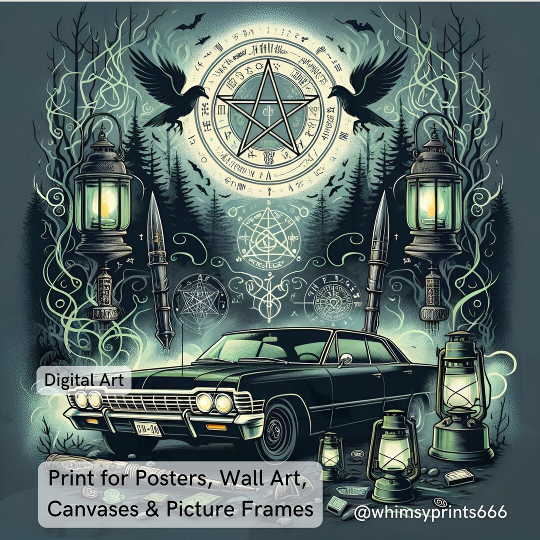 Digital Supernatural Printable Art for Posters, Wall Art, Canvases ...