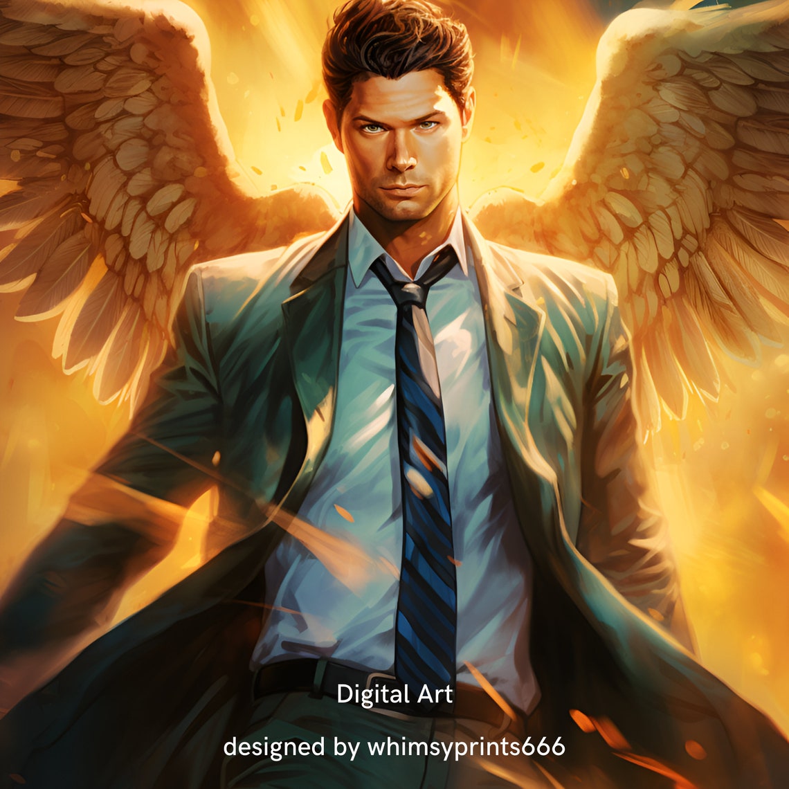 Supernatural Angel Castiel Printable Art for Phone Posters Wall Art ...