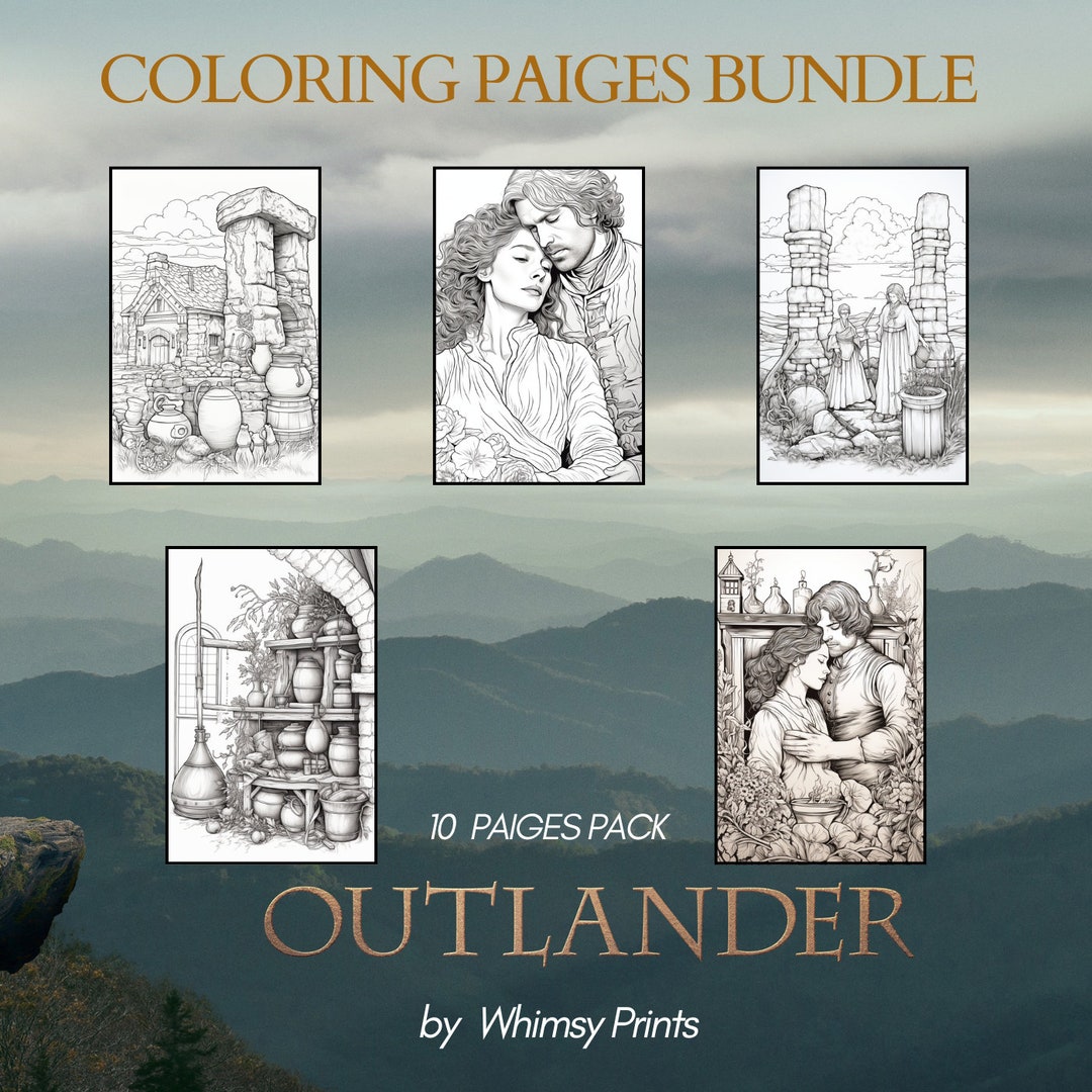 Outlander Printable Happy Adult Coloring Book Paiges Sassenach Scotland ...