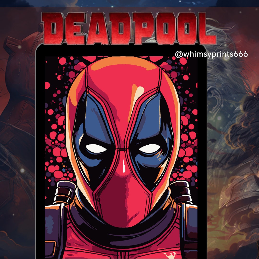 Deadpool Digital Printable Color Paint by Numbers Art DIY Painting ...