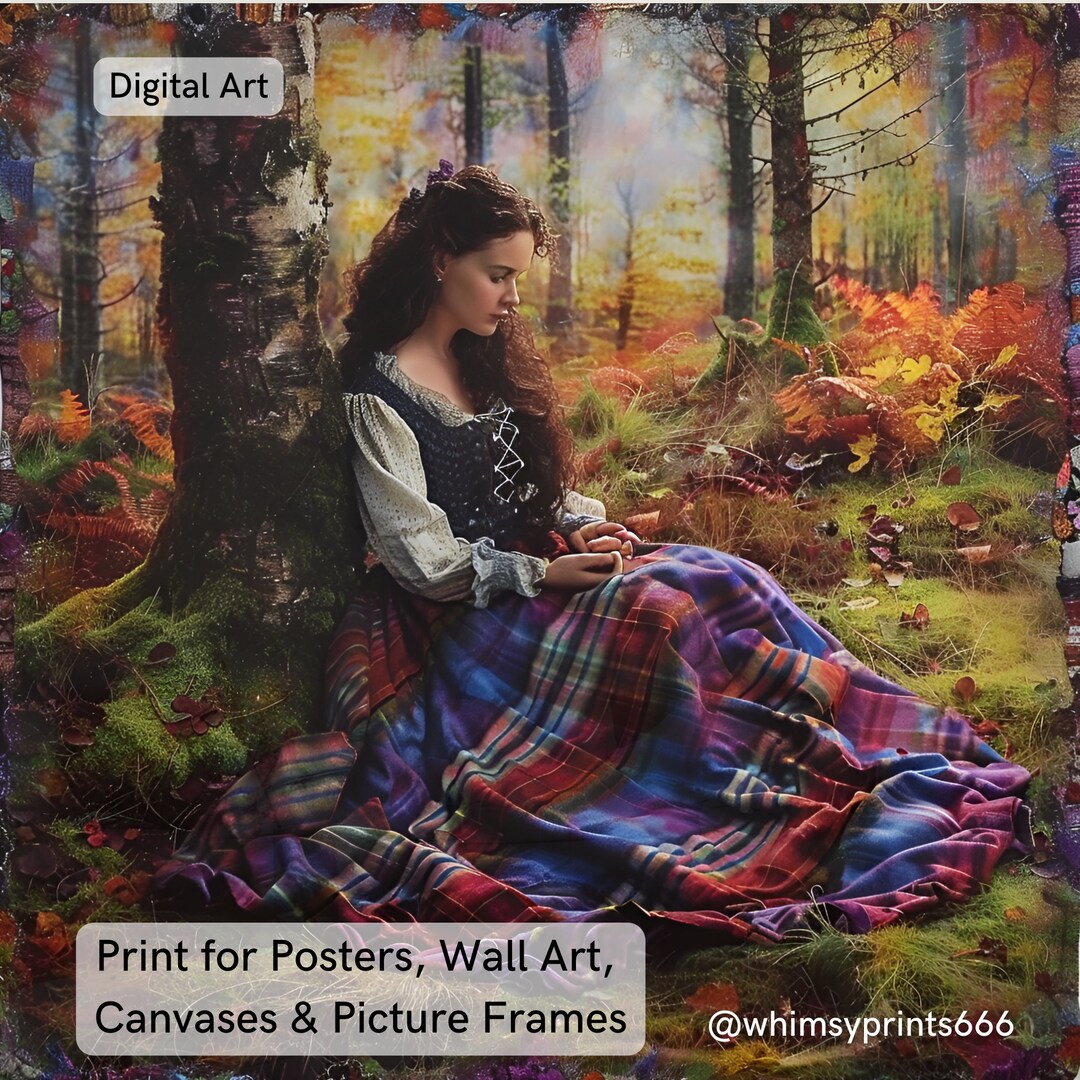 Digital Outlander Brianna in the Woods Printable Art for Posters, Wall ...