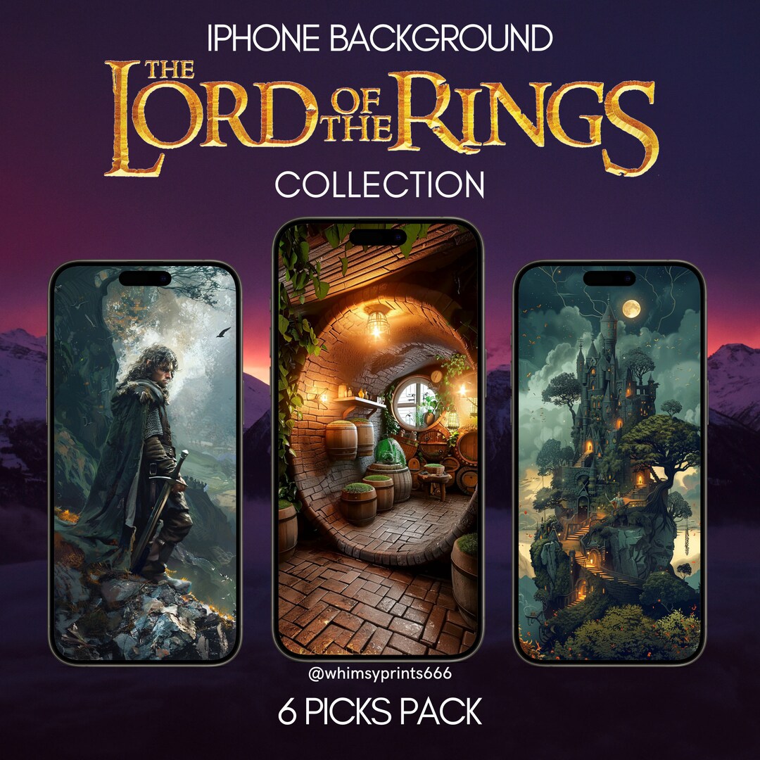 Lotr Lord of the Rings Frodo Smartphone iPhone Wallpaper 6xset Digital ...