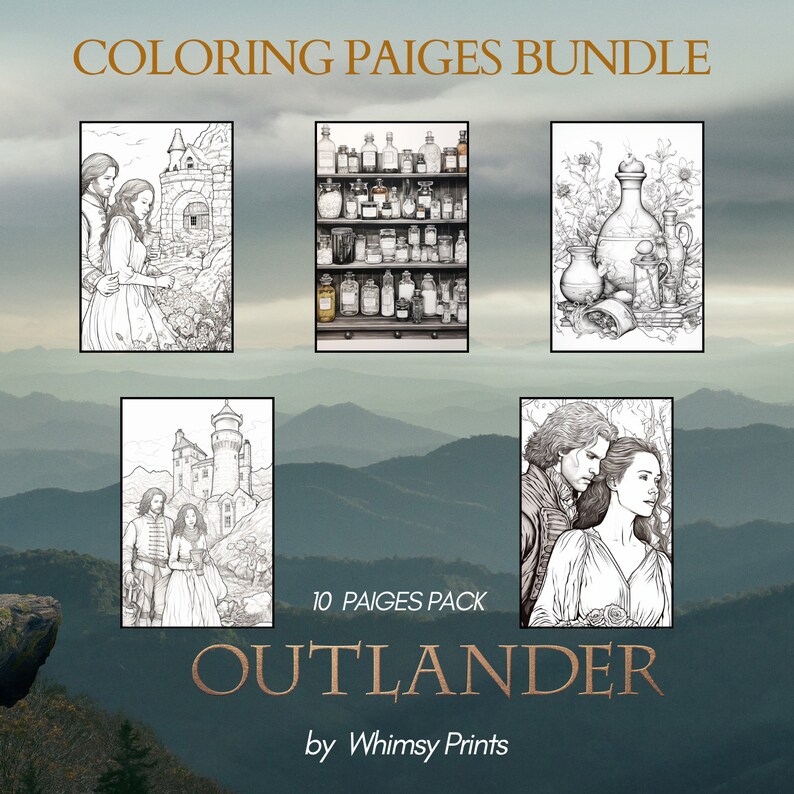 Outlander Printable Happy Adult Coloring Book Pages Sassenach Scotland ...