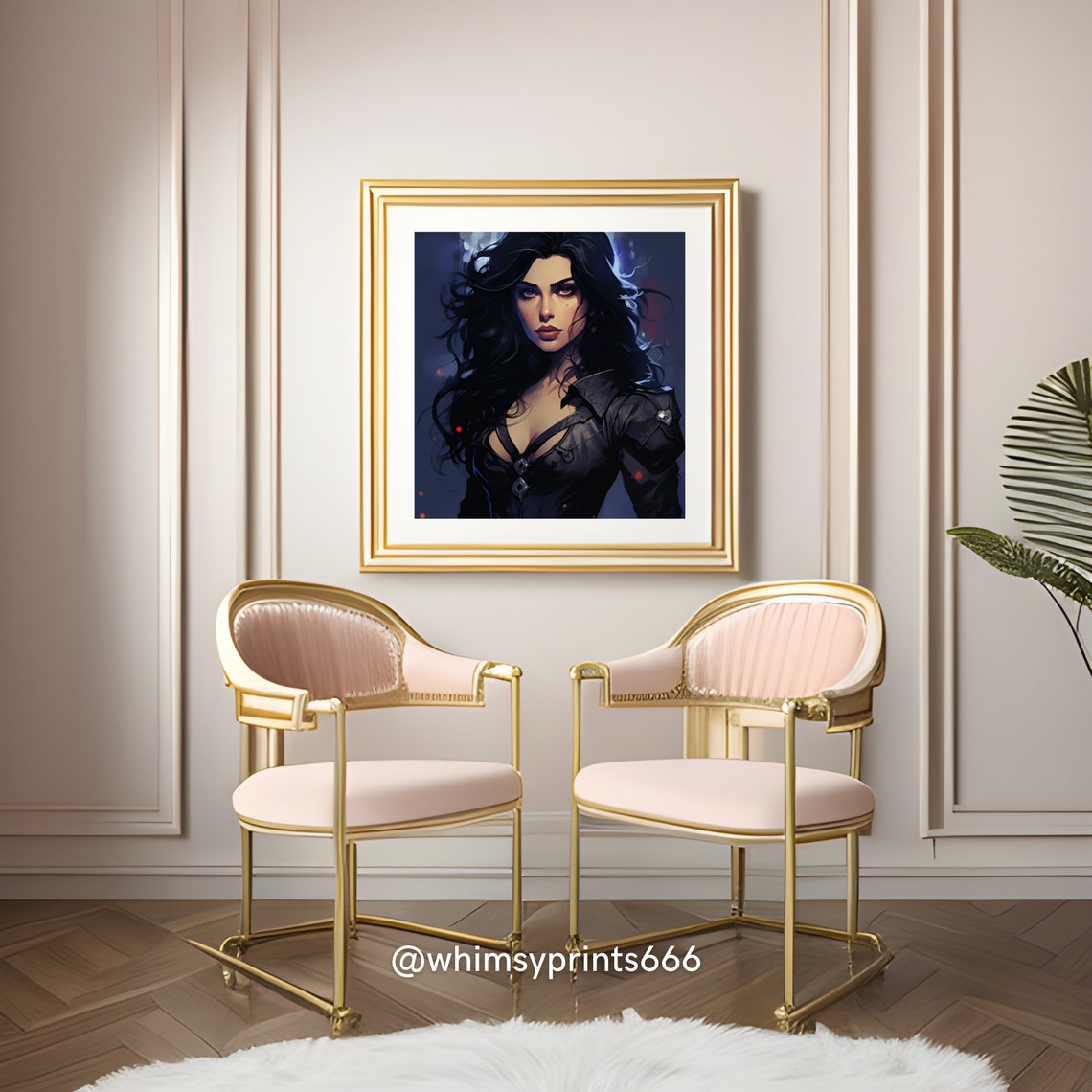 Digital the Witcher Yennefer Witch Printable Fantasy Art for Posters, Wall Art, Canvases, Mugs ...