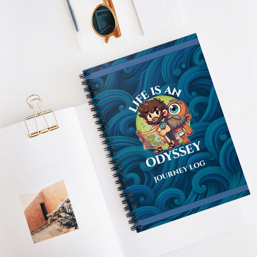 Odysseus and Cyclops Spiral Notebook | Greek Mythology Odyssey Journal ...