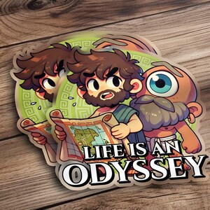 Odysseus and Cyclops Sticker: Greek Mythology Decal - Etsy
