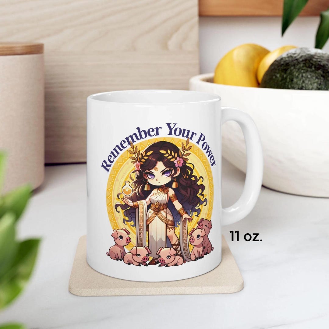 Circe Ceramic Mug: Remember Your Power, Greek Mythology Gift - Etsy