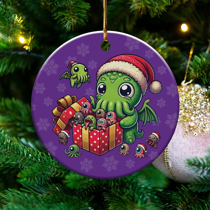 Christmas Card Cthulhu - Etsy