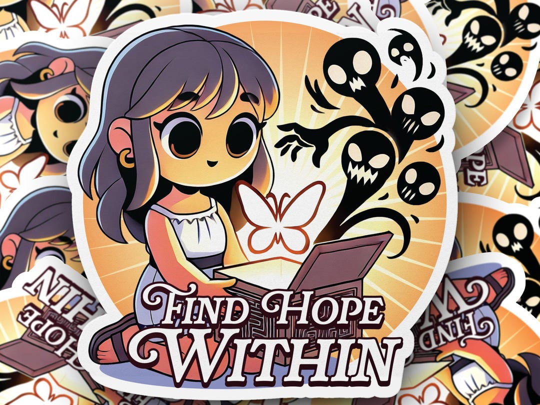 Pandora Greek Mythology Sticker - Kiss-cut Vinyl Decal With "find Hope ...