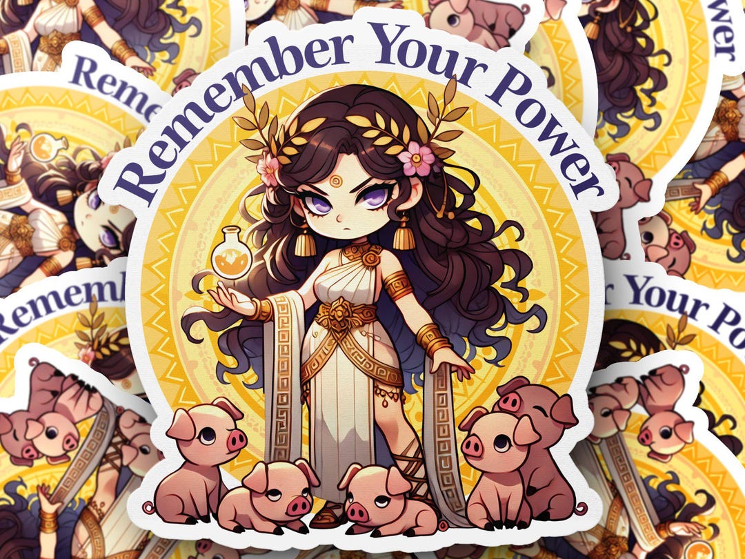Adorable Circe Sticker With Potion and Cute Pigs, Perfect for Fans of ...