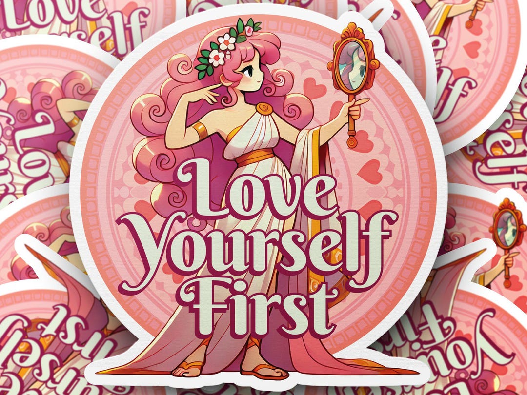 Aphrodite Sticker – Love Yourself First Greek Mythology Decal - Etsy