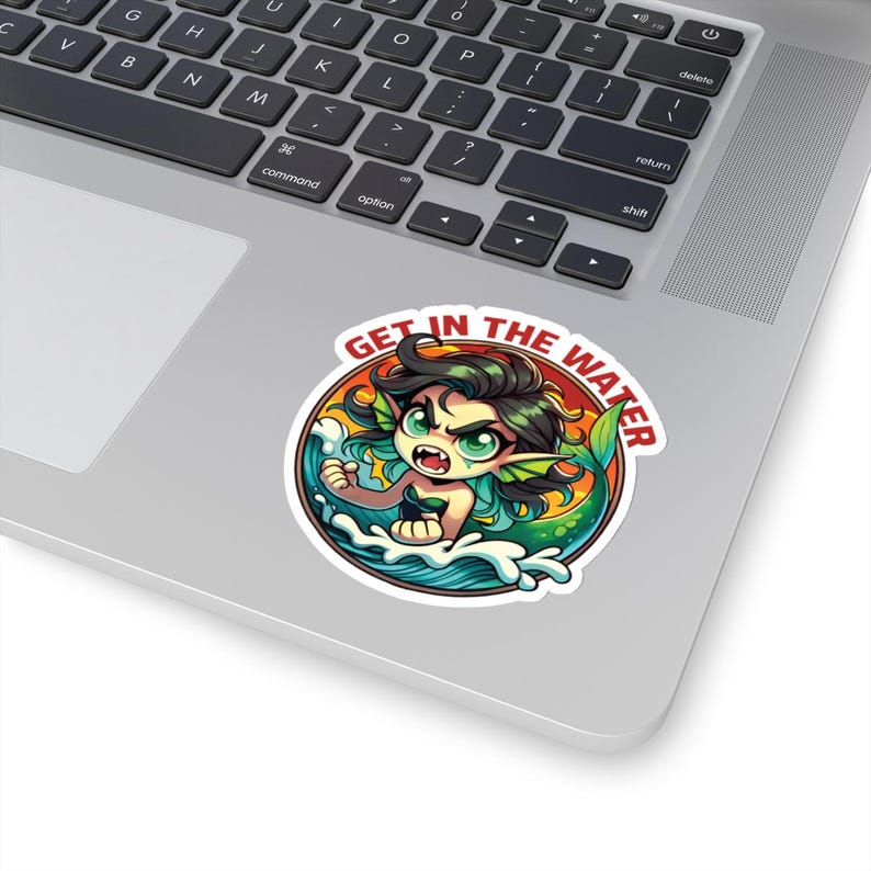 Angry Siren 'get in the Water' Sticker - Greek Mythology Vinyl Decal - Etsy