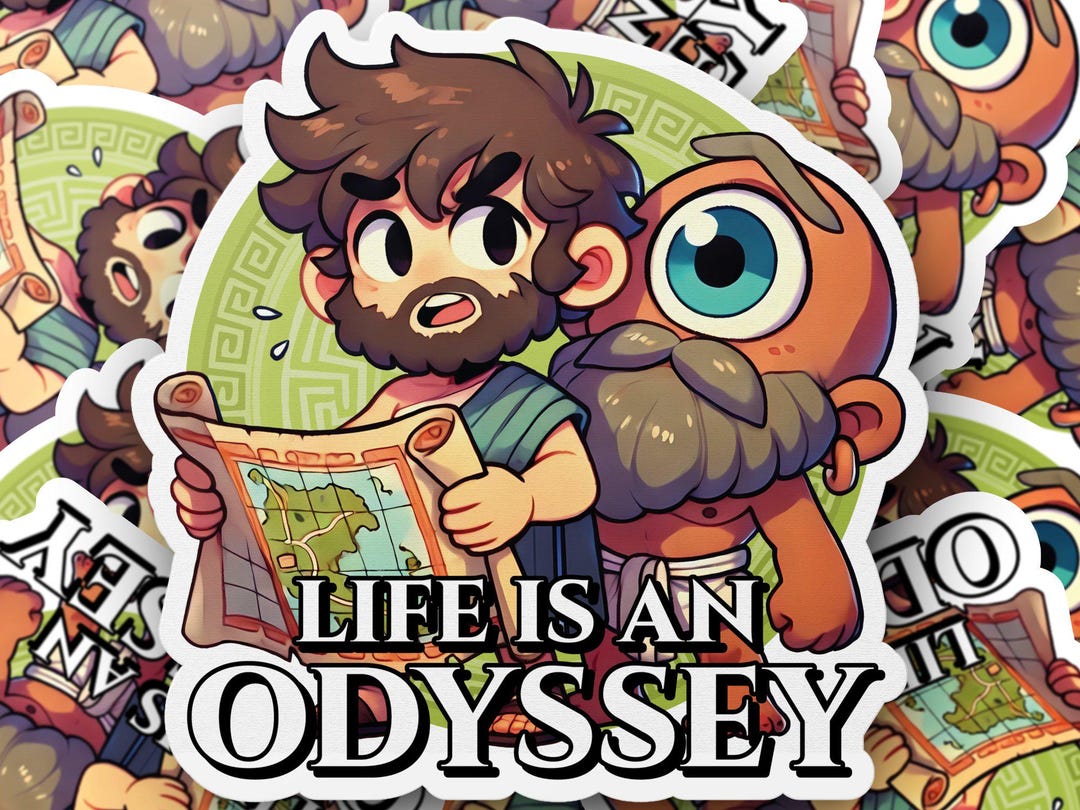 Odysseus and Cyclops Sticker: Greek Mythology Decal - Etsy