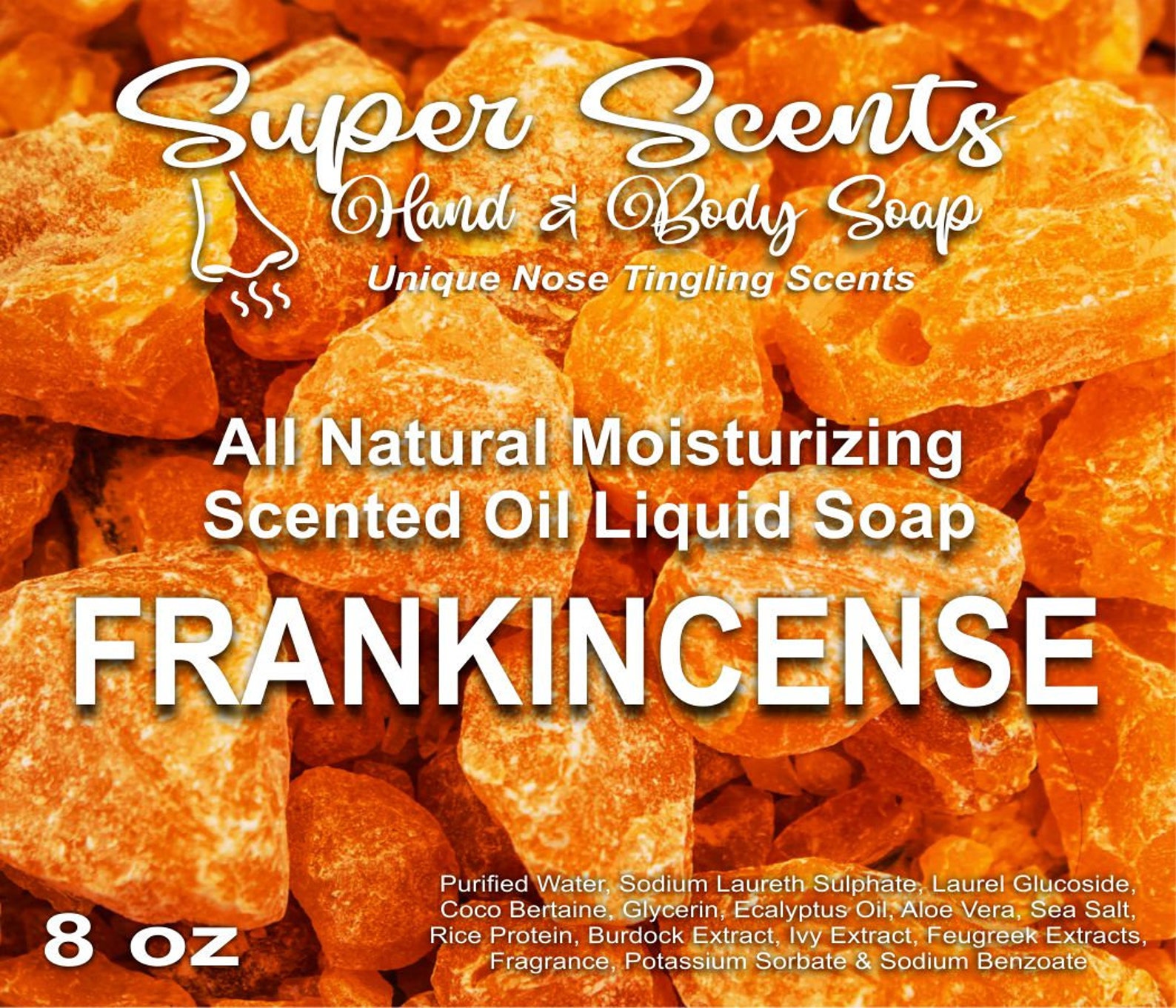 Frankincense Natural Hand & Body Moisturizing Liquid Soap by Super ...
