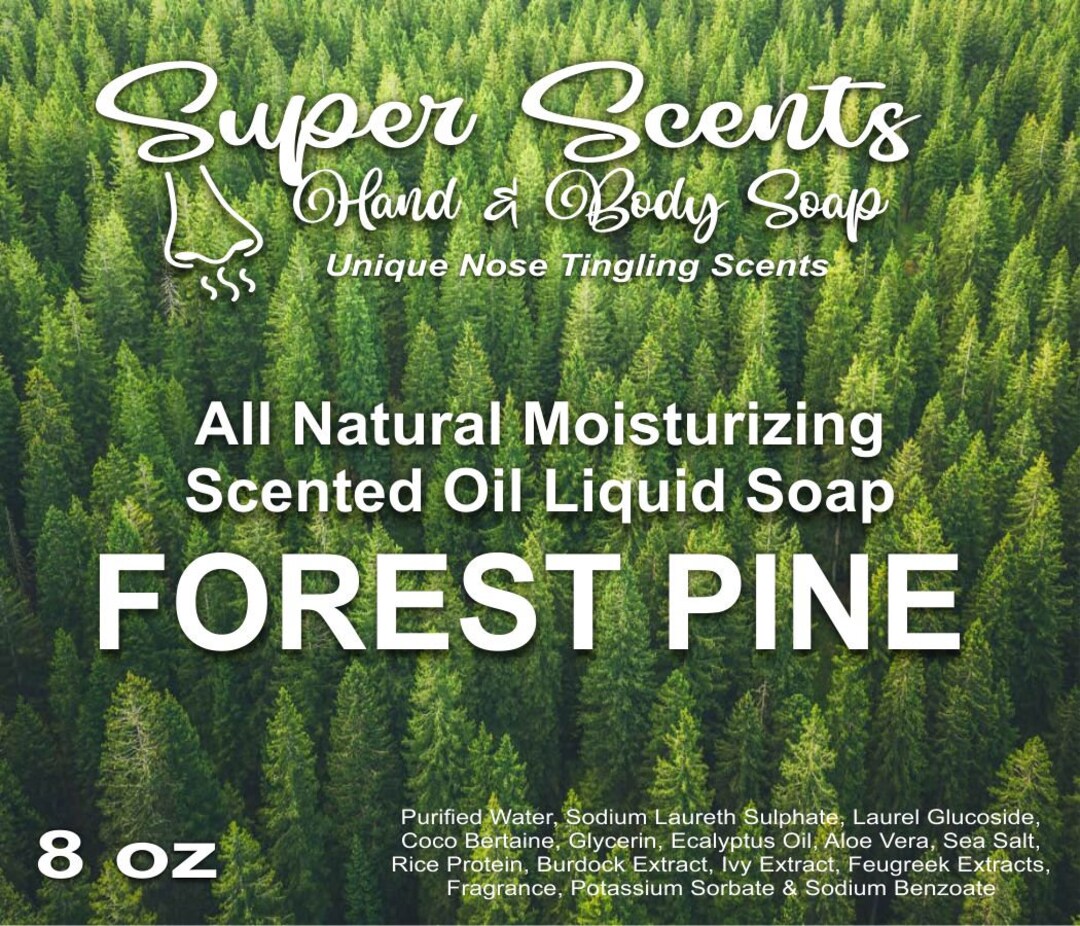 Forest Pine Natural Hand & Body Moisturizing Liquid Soap by Super ...