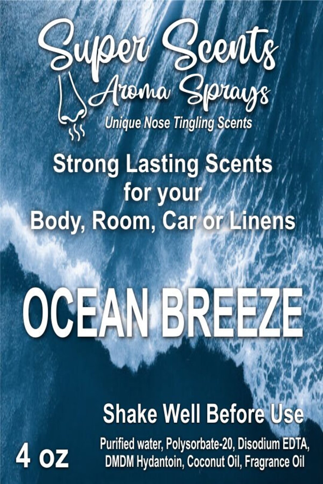 Unique Ocean Breeze Body Spray All Natural Body/room/car Spray 4 Oz by ...
