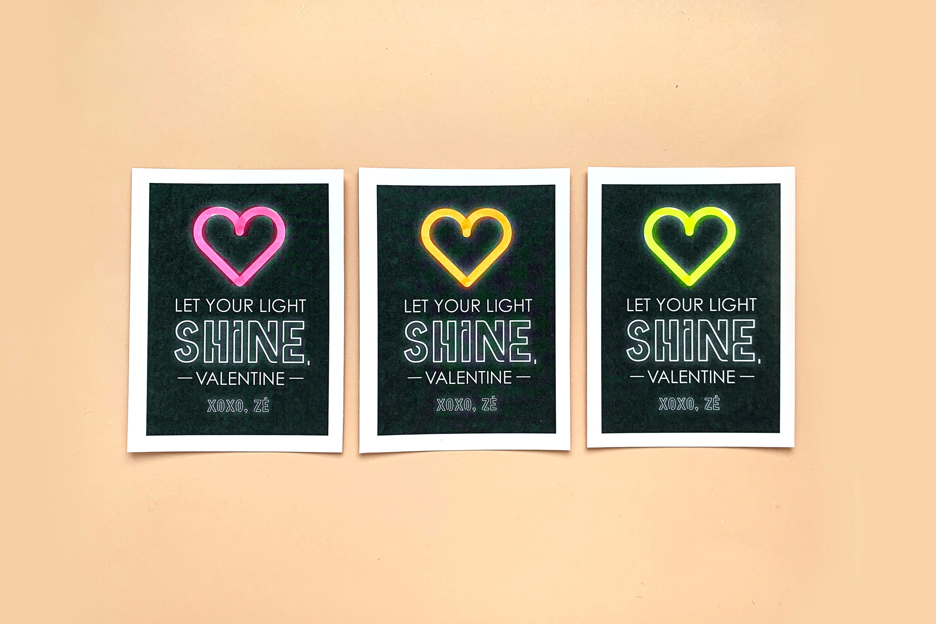 Glow Stick Valentine Cards: Editable Printable DIY (PDF) - Etsy