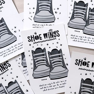 Printable Shoe Wing Display Card | Gift Presentation PDF - Etsy
