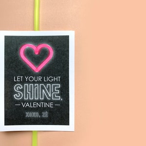 Glow Stick Valentine Cards: Editable Printable DIY (PDF) - Etsy