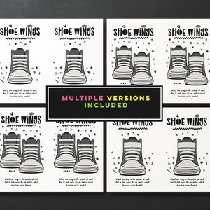 Printable Shoe Wing Display Card | Gift Presentation PDF - Etsy