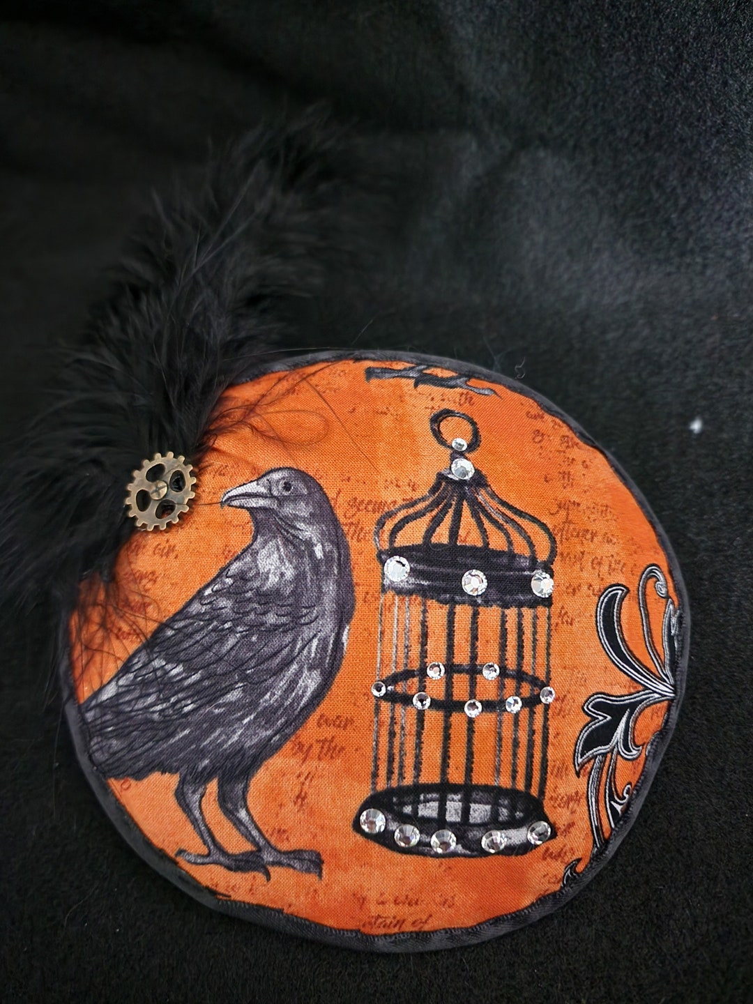 Raven and a Cage Fascinator - Etsy
