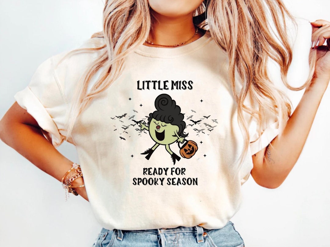 Halloween Little Miss Shirt, Ready for Spooky Season, Vampire Bat ...