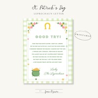 Leprechaun Letter for Kids Printable, Leprechaun Trap Card, Saint ...