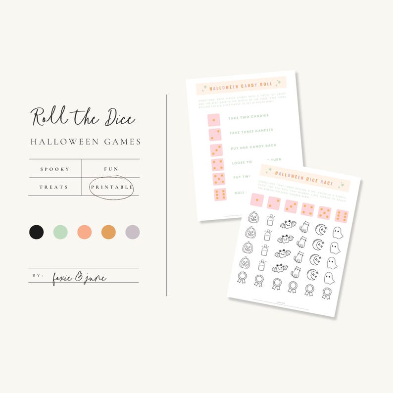 Halloween Dice Games for Kids & Families – Fun, Printable Party ...