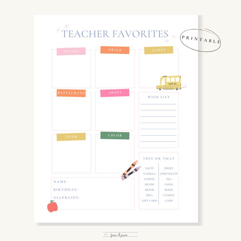 Teacher Favorite Simple - Etsy