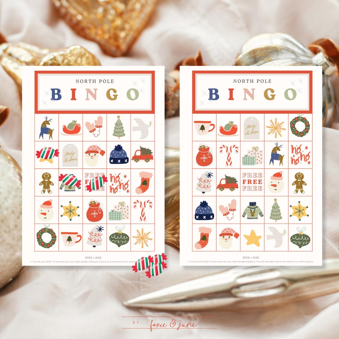 Printable Classroom Christmas Bingo for Kids – Holiday Bingo Cards for ...