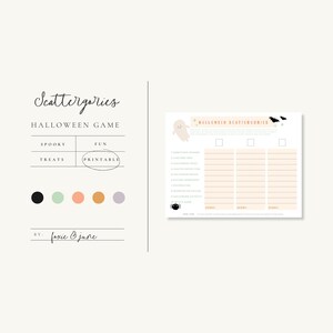 Halloween Scattergories Game: Spooky Kids Literacy Activity (PDF) - Etsy