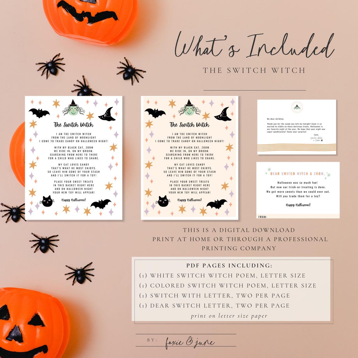 Printable Switch Witch Letter & Poem for Kids - Magical Halloween Candy ...