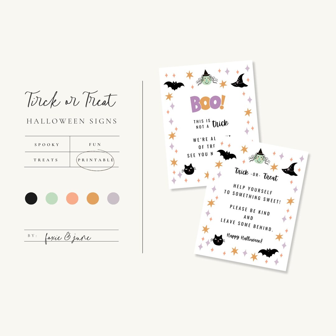 Printable Halloween Candy Bowl Sign – 'take One Candy' Reminder for ...