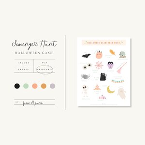 Printable Kids Halloween Scavenger Hunt Game for Family Activity or ...