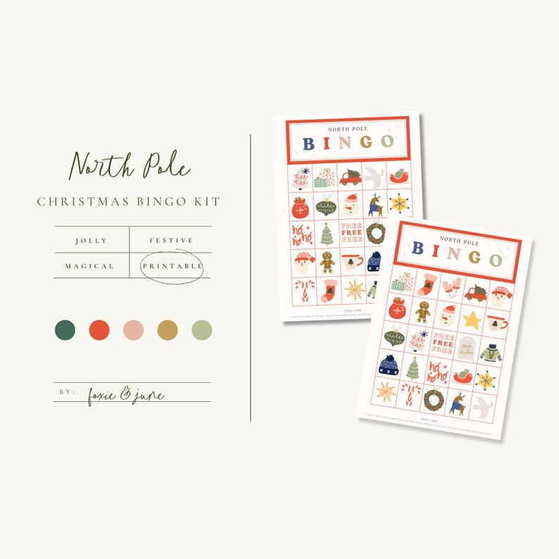 Printable Classroom Christmas Bingo for Kids – Holiday Bingo Cards for ...