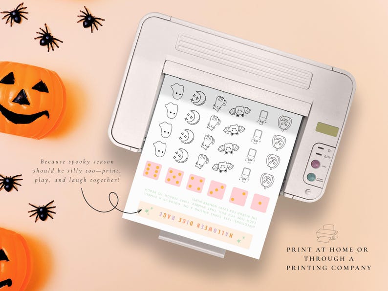 Halloween Dice Game Printable: Kids Party Activity, Trick or Treat ...