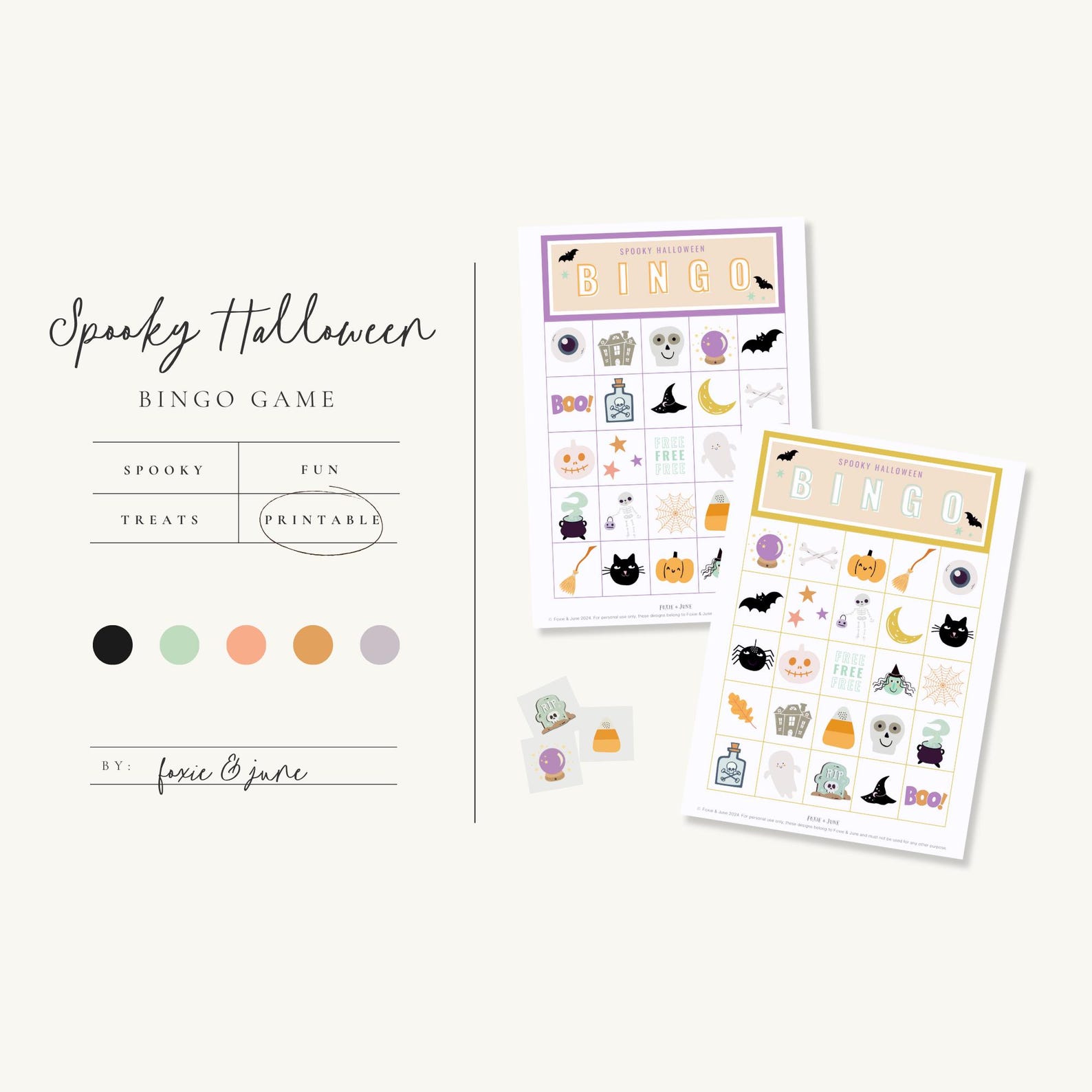 Printable Halloween Bingo Game for Kids, Halloween Party Activity - Etsy